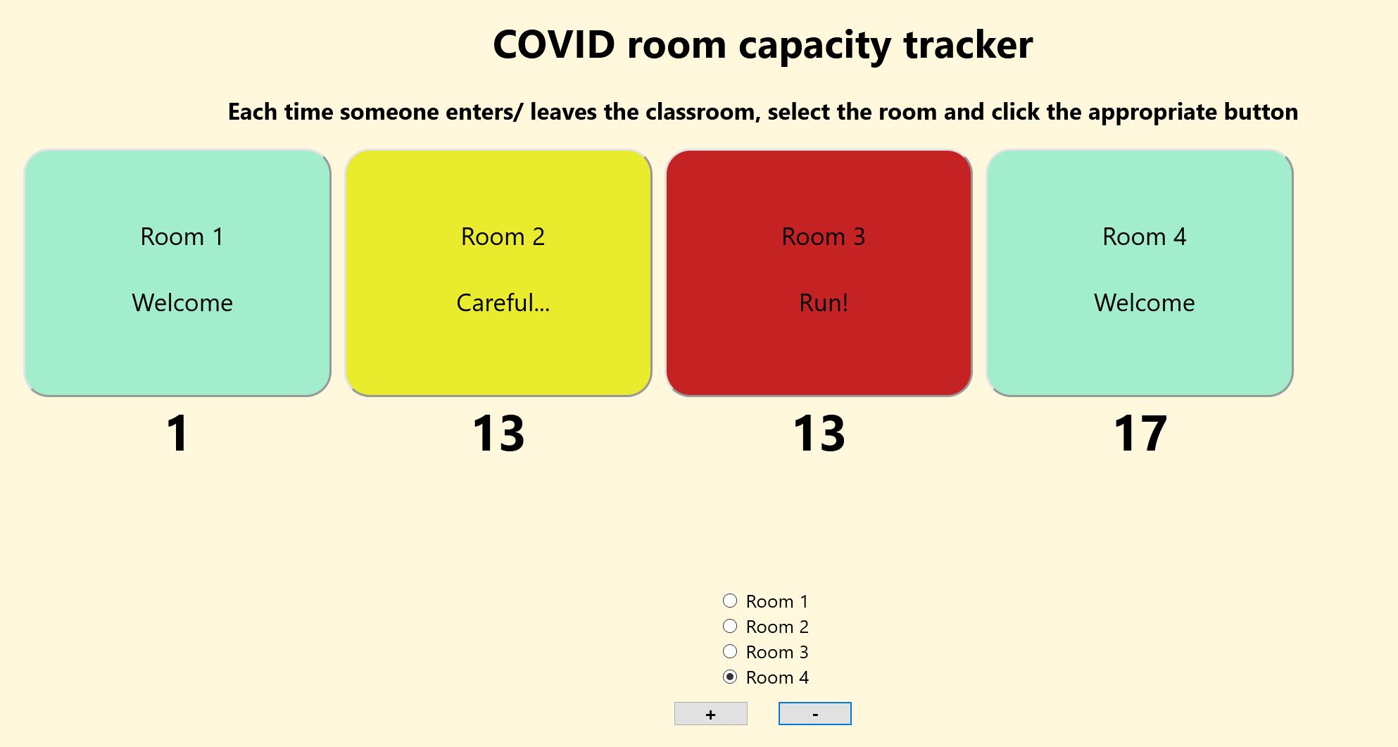 Classroom Capacity - SWEN 344: Web Engineering