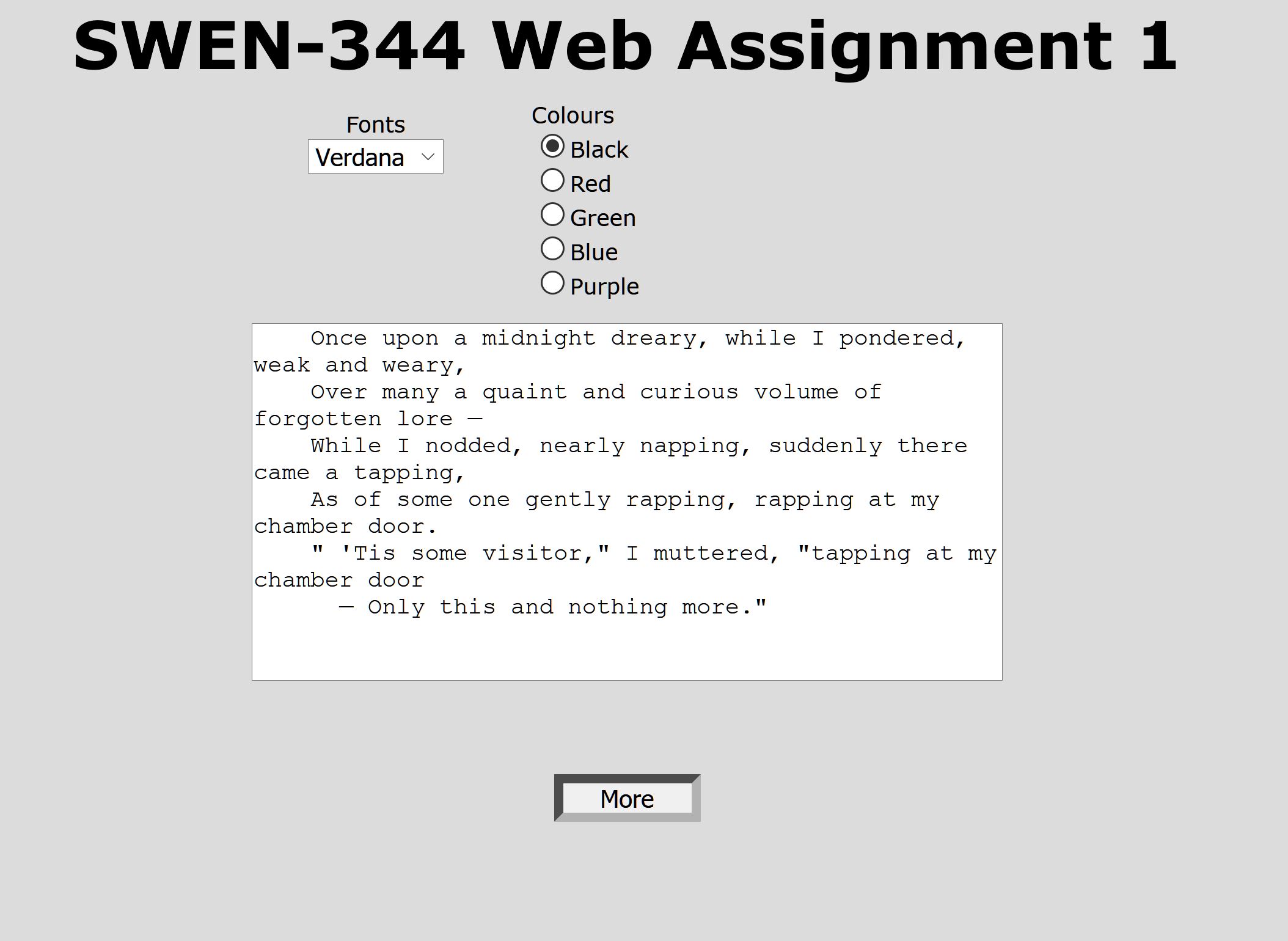 Web Project 1 - SWEN 344: Web Engineering